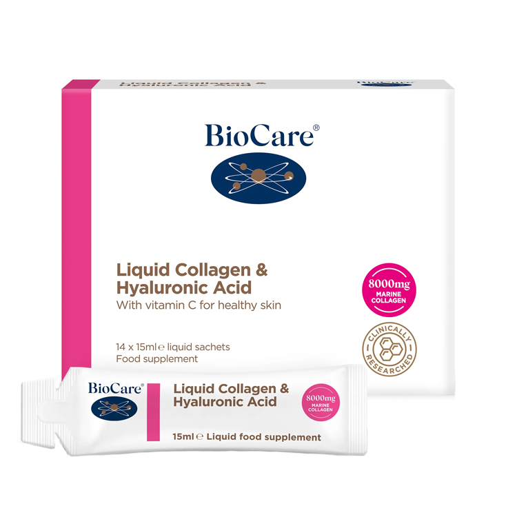 BioCare Liquid Collagen & Hyaluronic Acid 14 x 15ml sachets - Natural ...