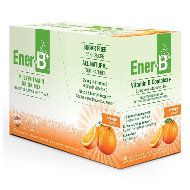 Ener B+ Vitamin B Complex+ Orange Sugar Free 30 sachets - Natural ...