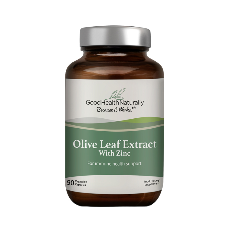 Good Health Olive Leaf Extract with Zinc 90 Caps - Natural Health Products
