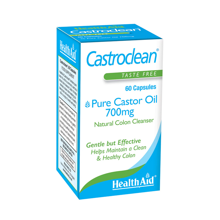 Health Aid Castroclean (Castor Oil) 700mg 60 caps - Natural Health Products