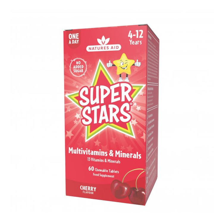 Natures Aid Super Stars Multivitamins & Minerals 60 Chewable Tabs ...