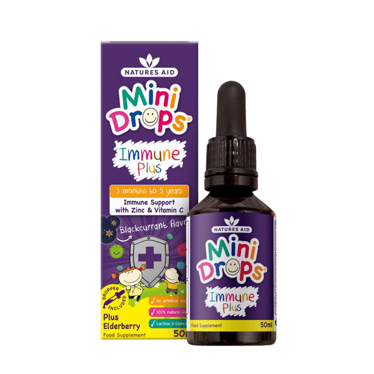Natures Aid Mini Drops Immune Plus 50ml - Natural Health Products