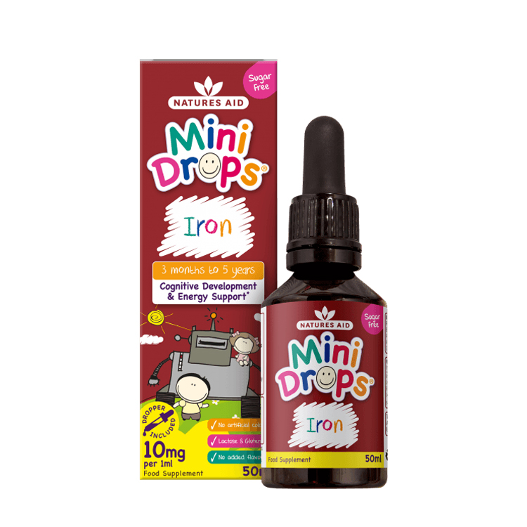 Natures Aid Iron Mini Drops 50ml - Natural Health Products