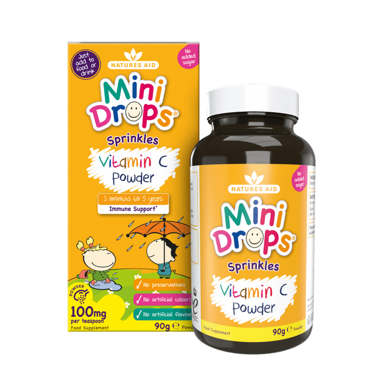 Natures Aid Mini Drops Sprinkles Vitamin C Powder 90g - Natural Health ...