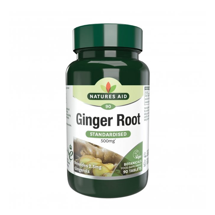 Natures Aid Ginger 500mg 90 tabs - Natural Health Products
