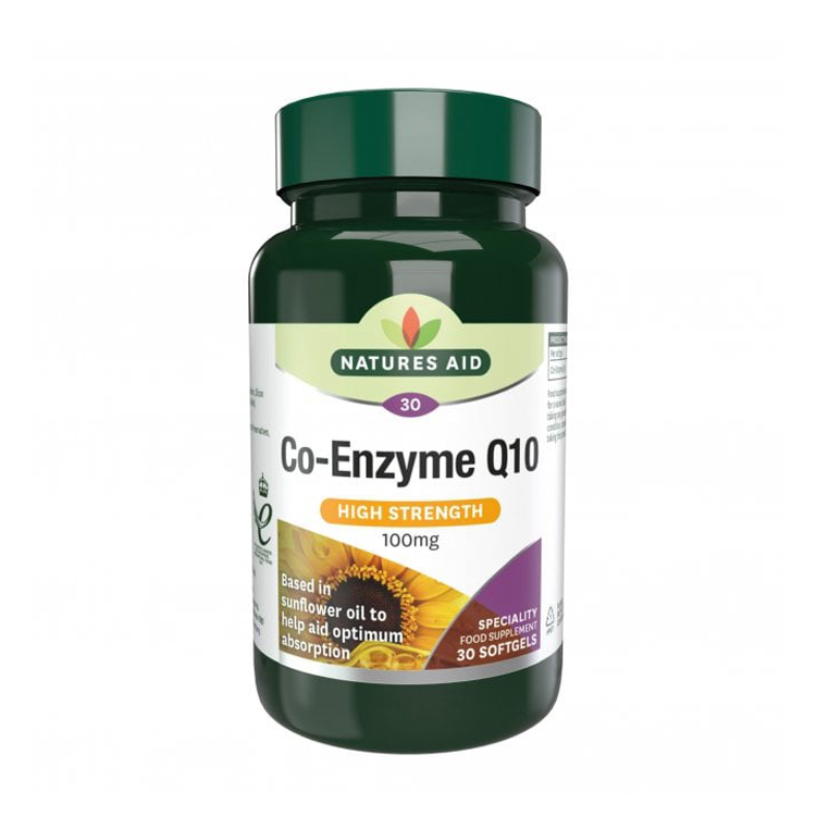 Natures Aid Co Enzyme Q10 100mg 30 Softgels - Natural Health Products