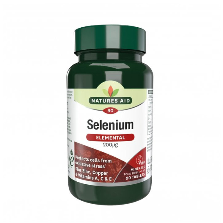 Natures Aid Selenium 200mcg 90 tabs - Natural Health Products