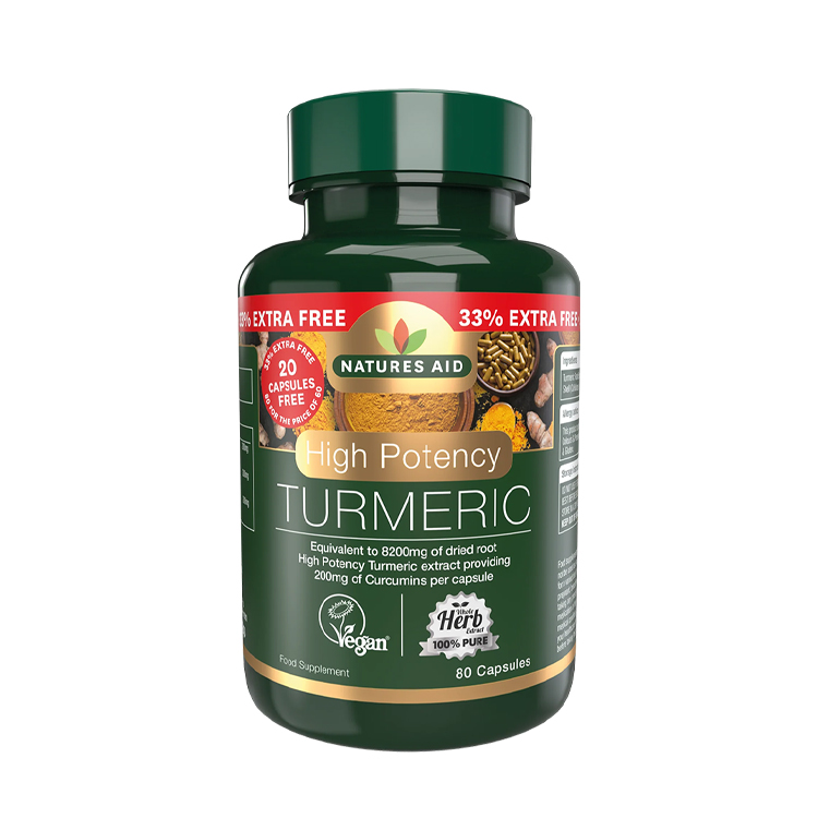 Natures Aid Turmeric 8200mg 40 caps (30+10 Free) - Natural Health Products