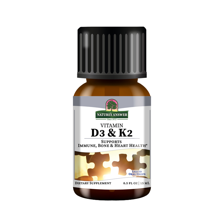 Natures Answer Vitamin D3 & K2 Drops 15ml - Natural Health Products