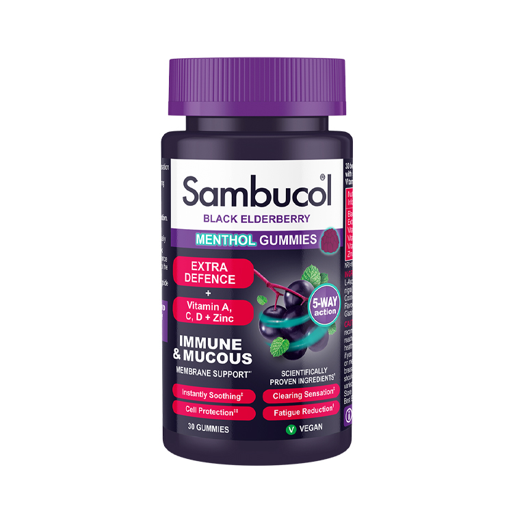 Sambucol Extra Defence Menthol Gummies 30 Gummies - Natural Health Products