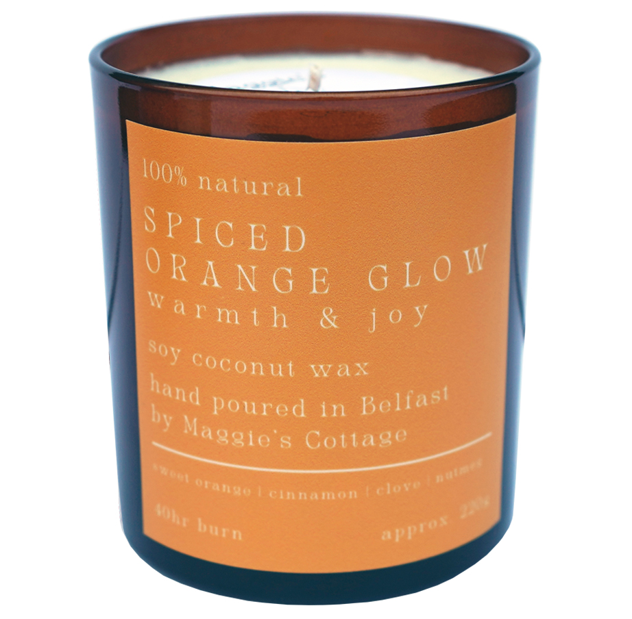 Maggies Cottage Spiced Orange Glow Warmth & Joy Candle 220g - Natural ...