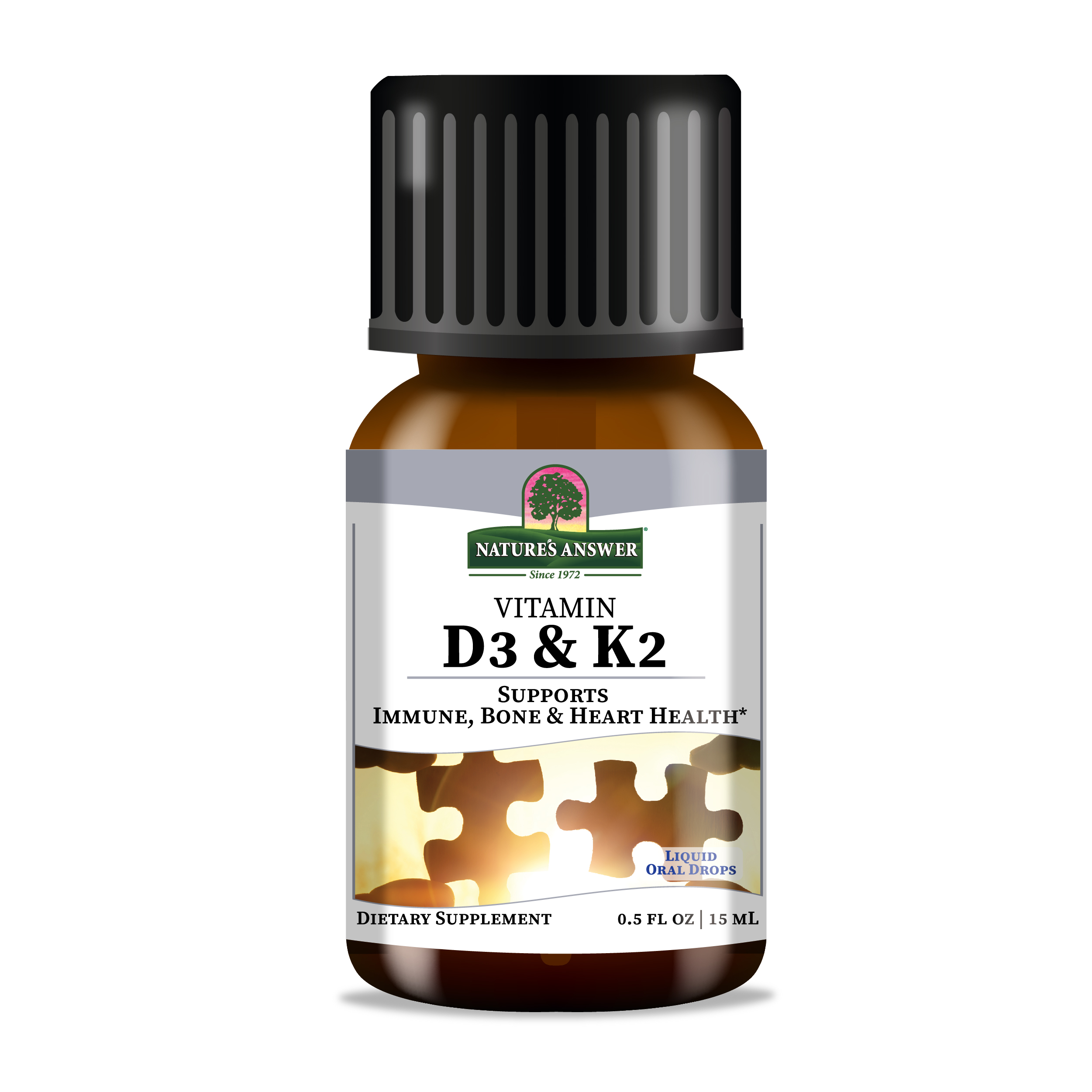 Natures Answer Vitamin D3 & K2 Drops 15ml - Natural Health Products