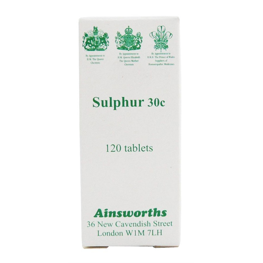 Ainsworths Sulphur 30c 120 tabs - Natural Health Products