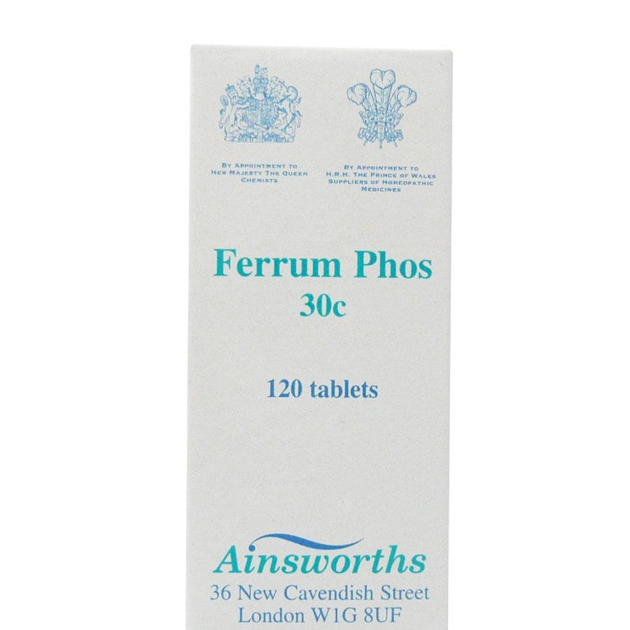 Ainsworths Ferrum phos 30c 120 tabs - Natural Health Products